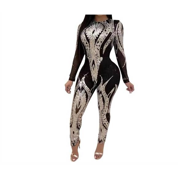 GAJE | Pants & Jumpsuits | New Gaje Luxury Rhinestone Sheer Mesh ...